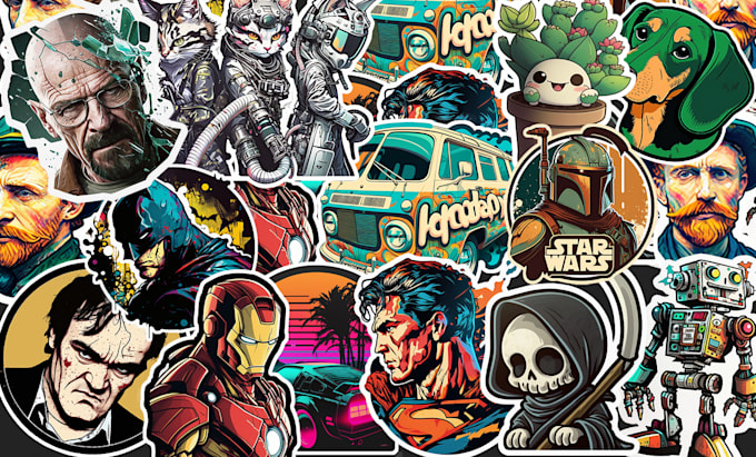 Create amazing die cut stickers by Capital_render | Fiverr