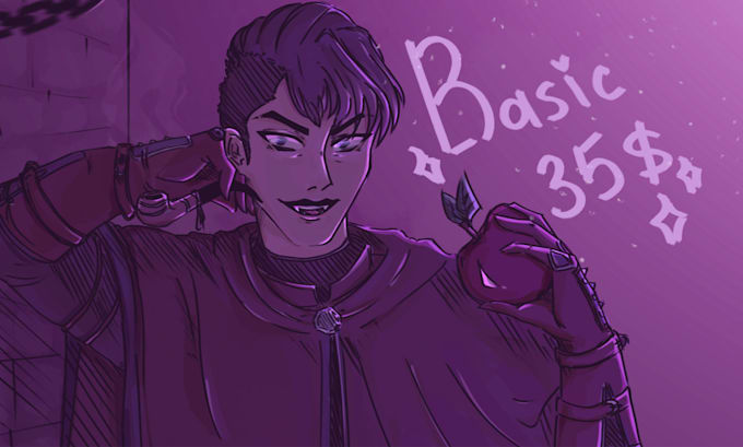 Illustrate your oc or dnd character, roleplay by Avocuddle_05 | Fiverr