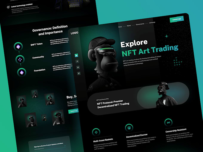 Create a nft, crypto website or landing page in wordpress by Vik_creatives | Fiverr
