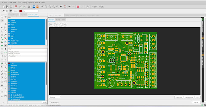 Do a schematic circuit and pcb design in autodesk eagle cad by ...