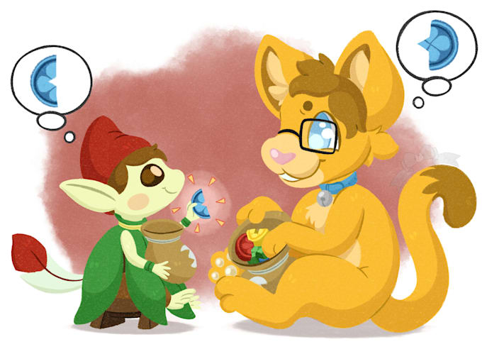 Draw your fursona or furry character full body illustration by ...