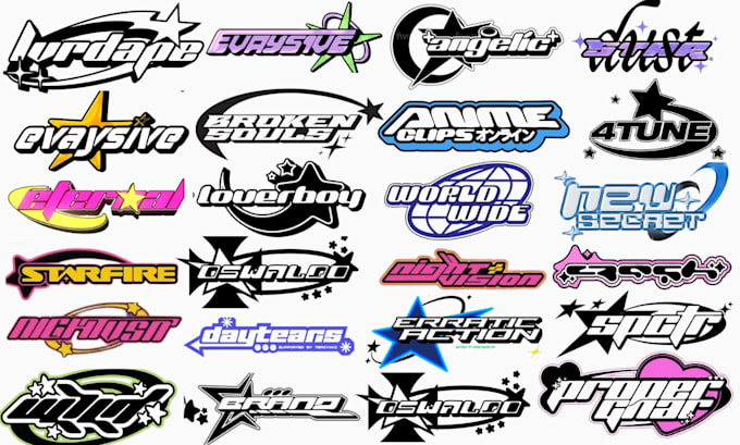 Design a creative and custom y2k logo with your brand name by ...