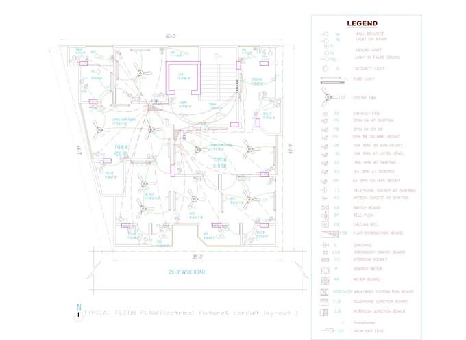 Do electrical layout plan in autocad for your project by ...