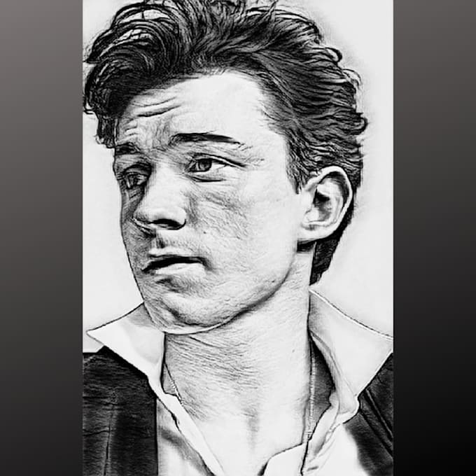 Digital face portrait easy by Gaykwadart | Fiverr