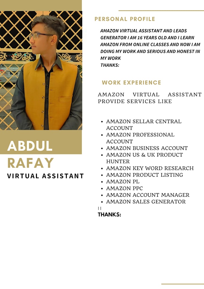 Be amazon lead generator or virtual assistant by Abdulrafay491 | Fiverr