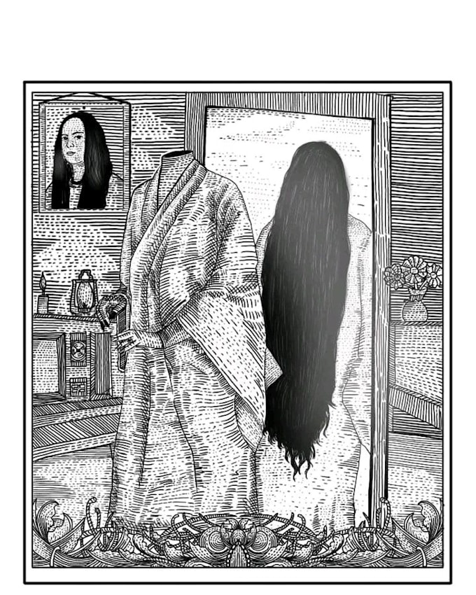 Draw horror with engraving style by Beforeforget | Fiverr