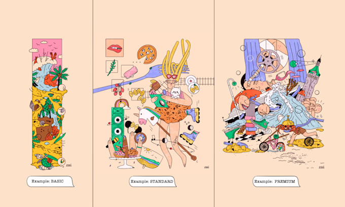 Create a quirky vector illustration for you by Ewaewita | Fiverr