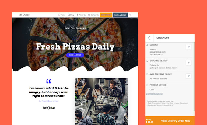 Create restaurant booking and food delivery website by Thisismuhammad5 ...