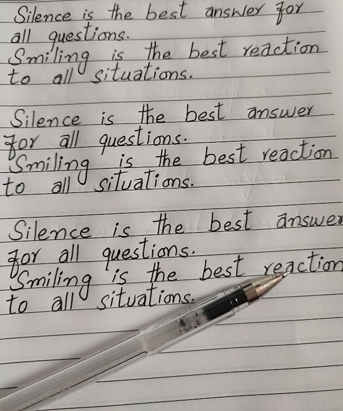 Handwrite any notes in beautiful handwriting by Zohaib99901 | Fiverr