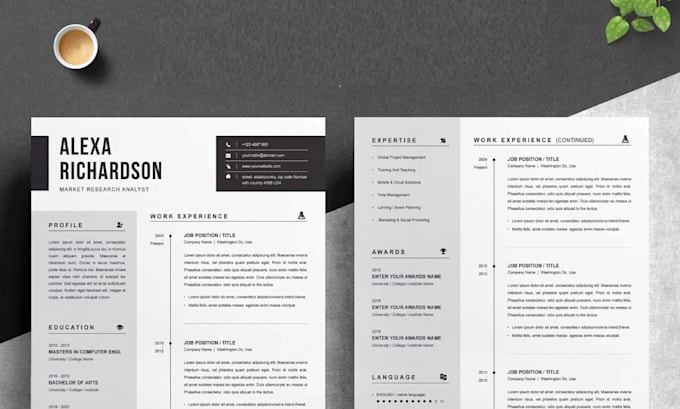 Make resume template, resume design and resume rewrite by Ujala_rashid ...