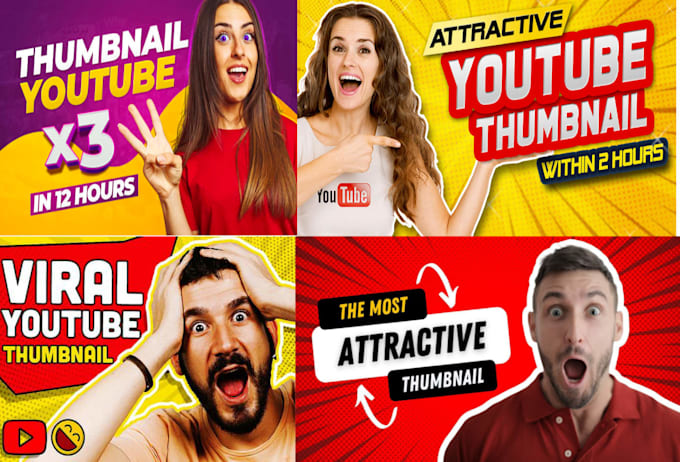 Design 2 x eye catchy youtube thumbnail within 3h by Michael9992 | Fiverr
