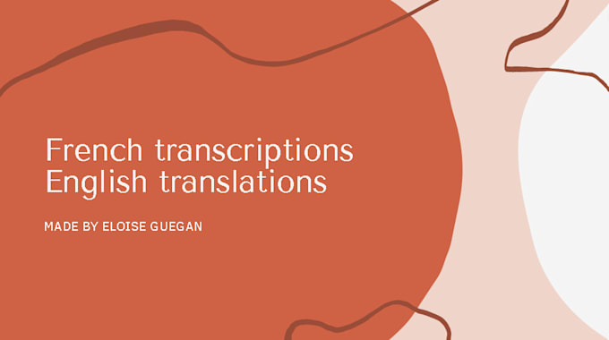Transcript french from audio or video by Esioleuh | Fiverr