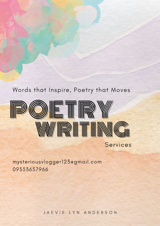 Write a poem for you on any topic and of any length by Belindamayor ...