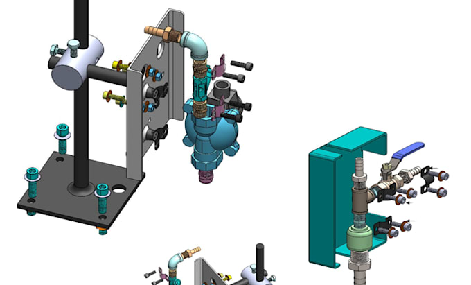 Design 2d mechanical drawings and assembly using solidworks by Alfasl ...