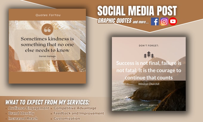 Create captivating instagram quote graphics for your brand by Harris ...
