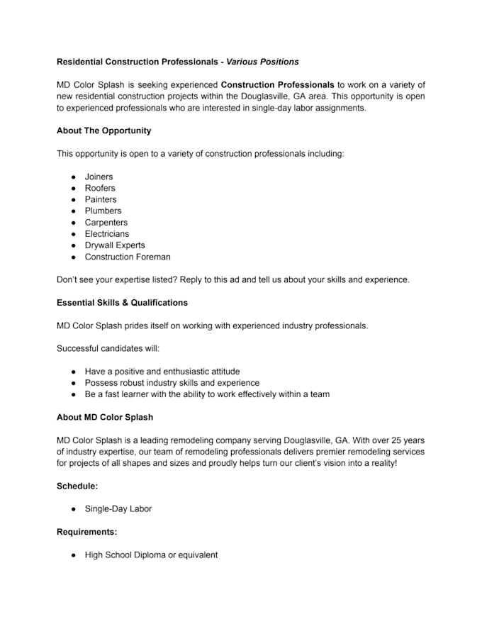 Write perfect job description for any position by Muhammadyous585 | Fiverr