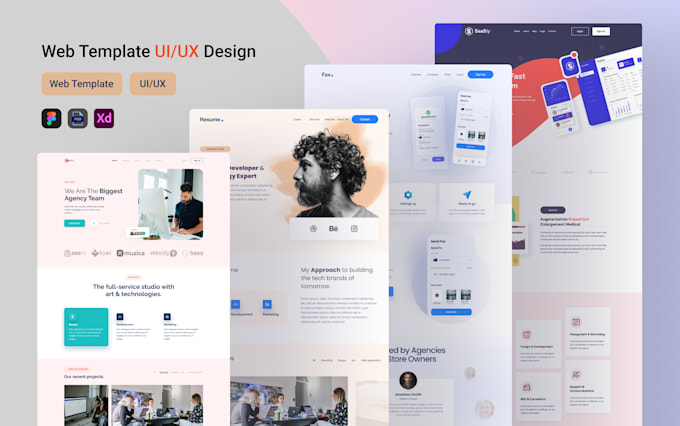 Design professional web ui ux or website template in psd, xd, figma ...