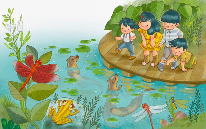 Create best children story book illustrations by Savannahsarah73 | Fiverr