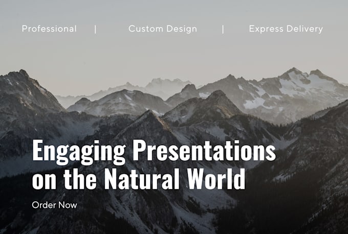 Design stunning presentations on nature and geography by Yahyabichiou | Fiverr