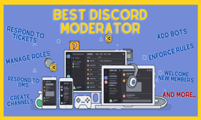Be your discord mod, discord manager and content moderator by ...