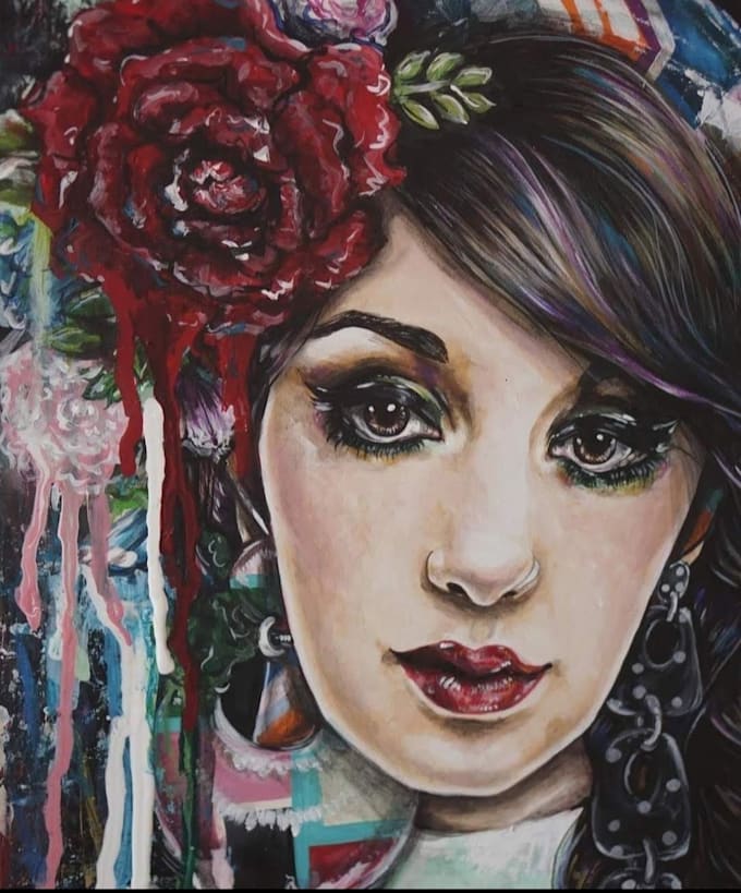 Create colorful custom portrait paintings by Brittany_hanks | Fiverr