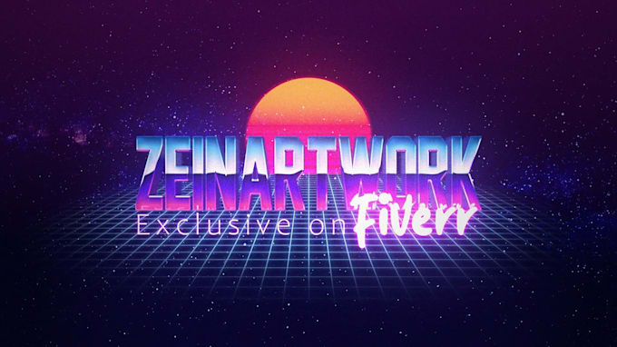 Make retro style 80s intro video synthwave logo by Zeinartwork | Fiverr