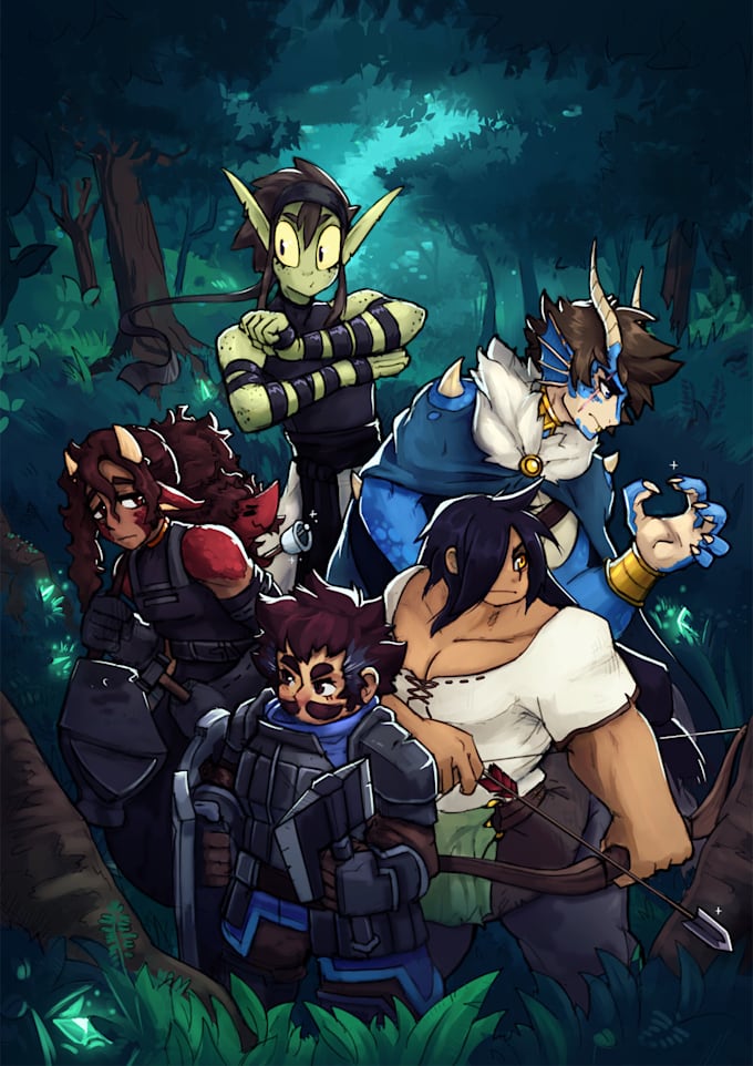 Do your oc, characters and dnd party by Epsitratu | Fiverr