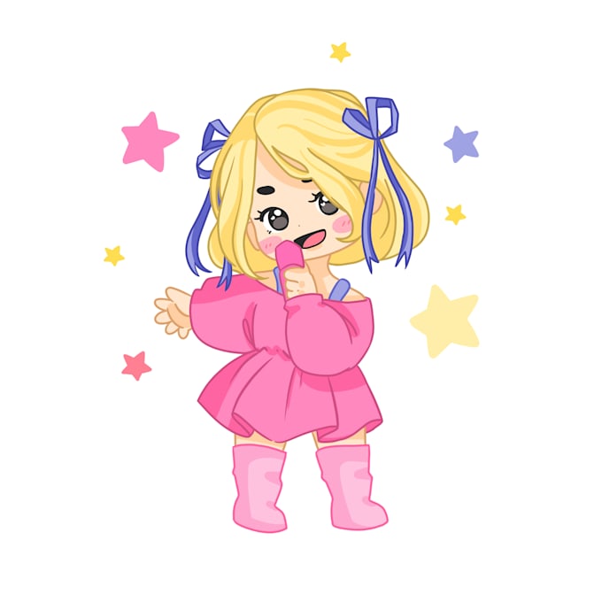 Draw your dream character into a cute chibi illustration by Ssugacub ...
