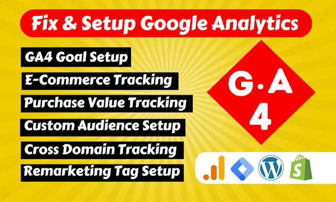 Fix or setup google analytics 4, ga4 ecommerce tracking, conversion tracking gtm by Alamin_ads ...