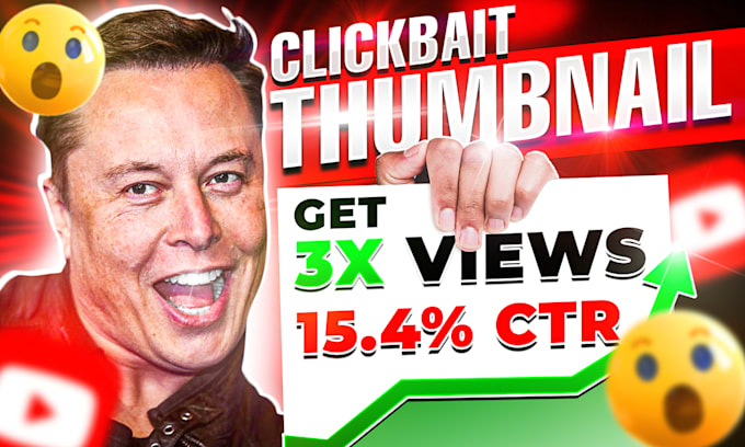 Do attractive clickbait youtube thumbnail design for you by Alihasni46 | Fiverr
