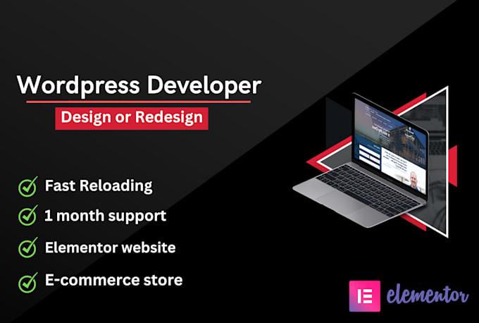 Develop and design a wordpress website using elementor or web template by Faizanjerral | Fiverr
