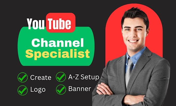 Create and setup youtube channel with logo, banner, and seo by ...
