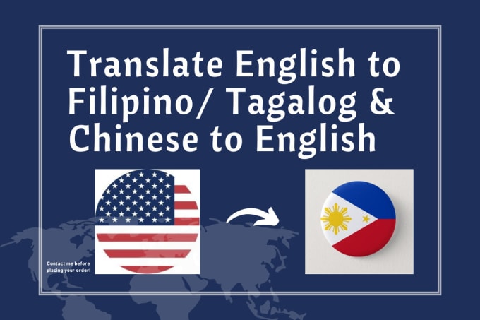 Translate english to filipino or chinese to tagalog by Proartdesign21 ...