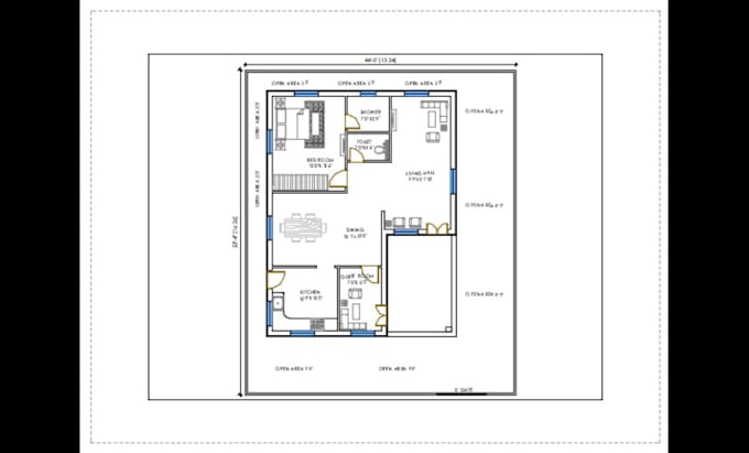 Make 2d floor plane in autocad by Muhammad9365 | Fiverr