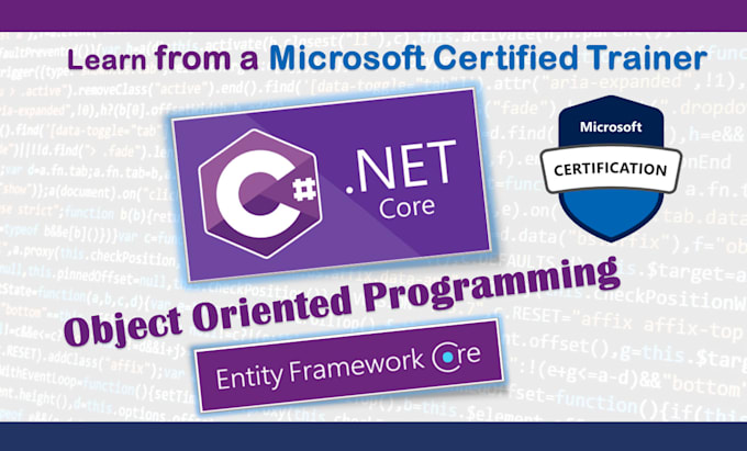 Teach Oop Using C Sharp Dot Net Core Latest Version By Evisionlearning Fiverr