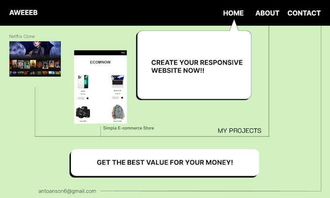 Create your business or personal website using react framework by Anto ...