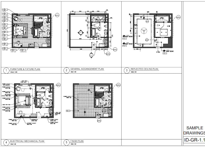 Interior design drafting works by Sachikastudio | Fiverr
