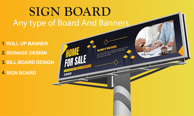 Design real estate billboard,signage, signboard and banner by Catalog ...