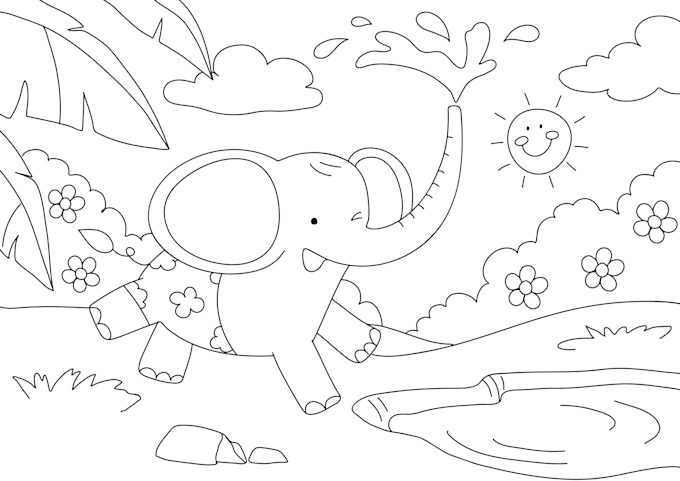 Draw coloring book pages for children by Mouadreg | Fiverr