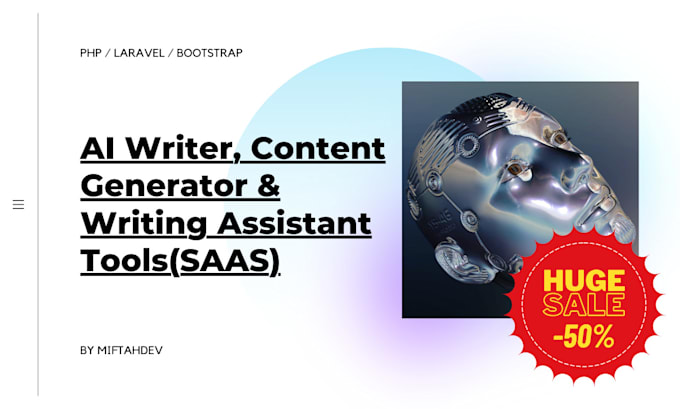 Create ai writer, content generator writing assistant tool ai saas by Scrpitymind | Fiverr
