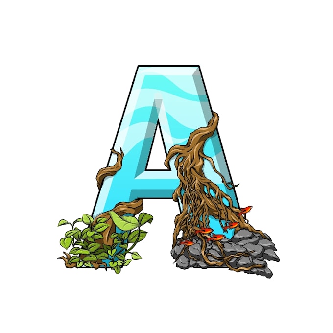 Create awesome hand lettering design with an aquatic theme by Gambar1n ...