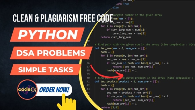 Do Coding For Your Python Dsa Task Project By Devsantoshi Fiverr
