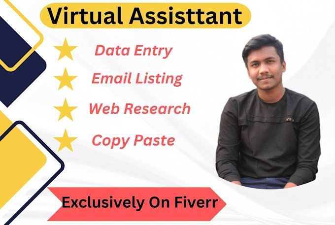 Do data entry , copy paste , virtual assistant for excel data entry by Siamahmed522 | Fiverr