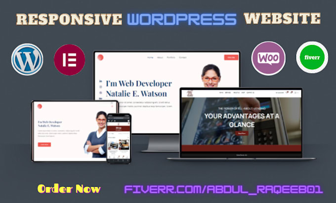 Design, develop responsive wordpress website design, create blog, online store by Abdul_raqeeb01 ...