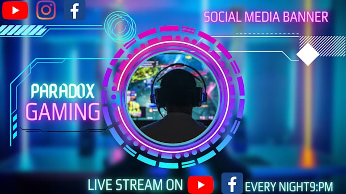 An eye catching gaming banner for facebook instagram by Sajjadshah2004 ...