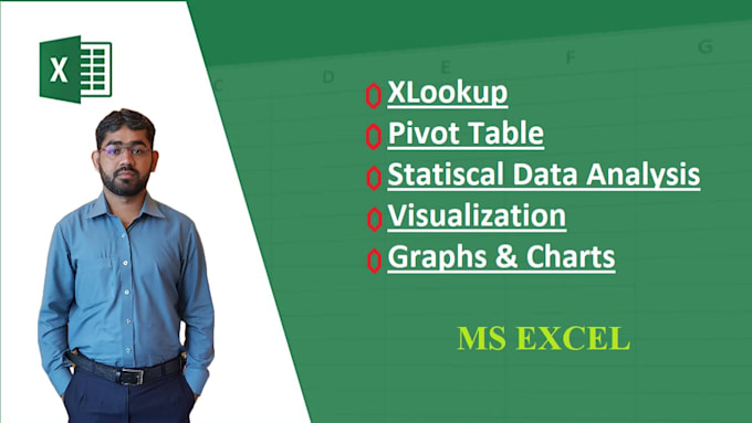 Create xlookup, pivot table, statistical data analysis and visualization by Zubairislamcht | Fiverr
