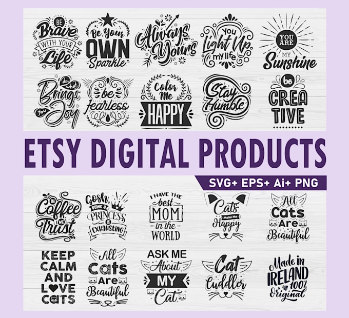 Design etsy digital products, stickers, printable product by Bramskh ...