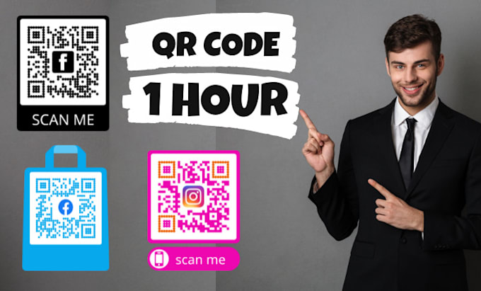 Create a simple qr code design with your logo by Elachak | Fiverr