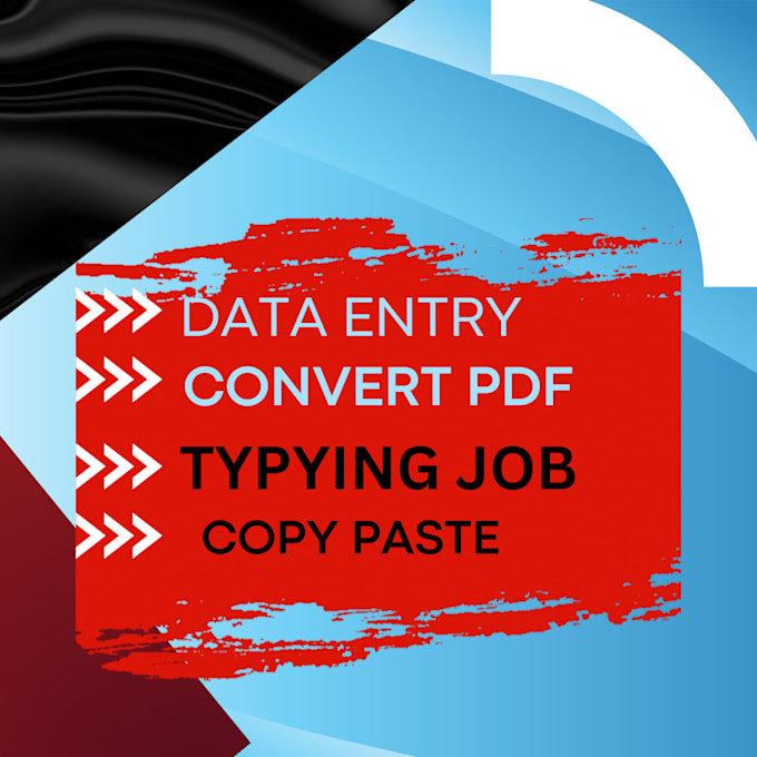 Do excel data entry, copy paste, pdf to excel and typing by Sanwalmushtaq3 | Fiverr