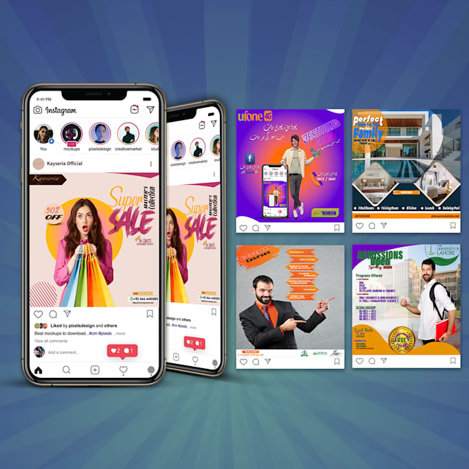 Make the captivating design of social media posts for business growth ...